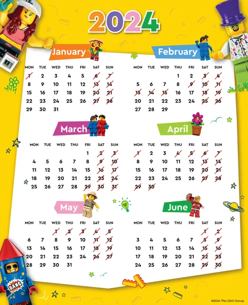 Annual Pass (Gold) Calendar | LEGOLAND Discovery Centre Hong Kong